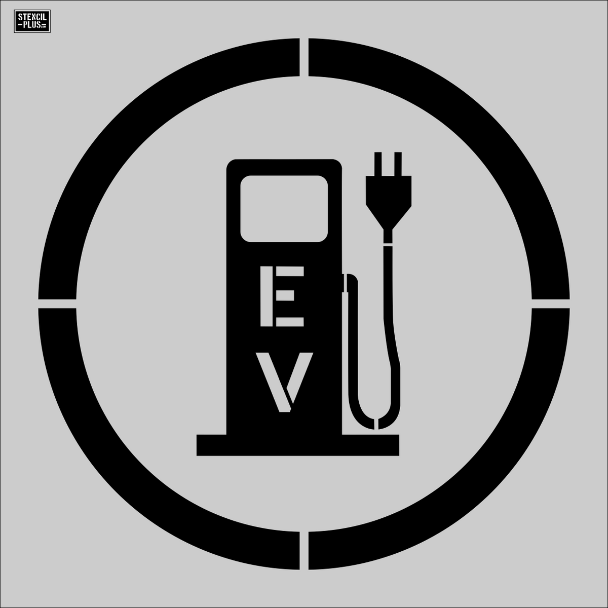 42" EV Charging Symbol Pavement Marking Stencil — Stencil Plus