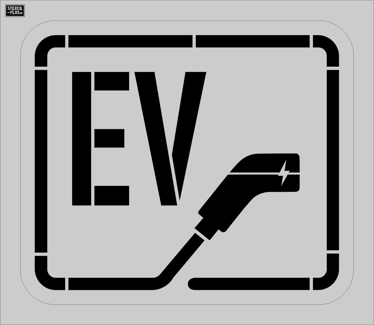 42" EV Charging Symbol Pavement Marking Stencil — Stencil Plus