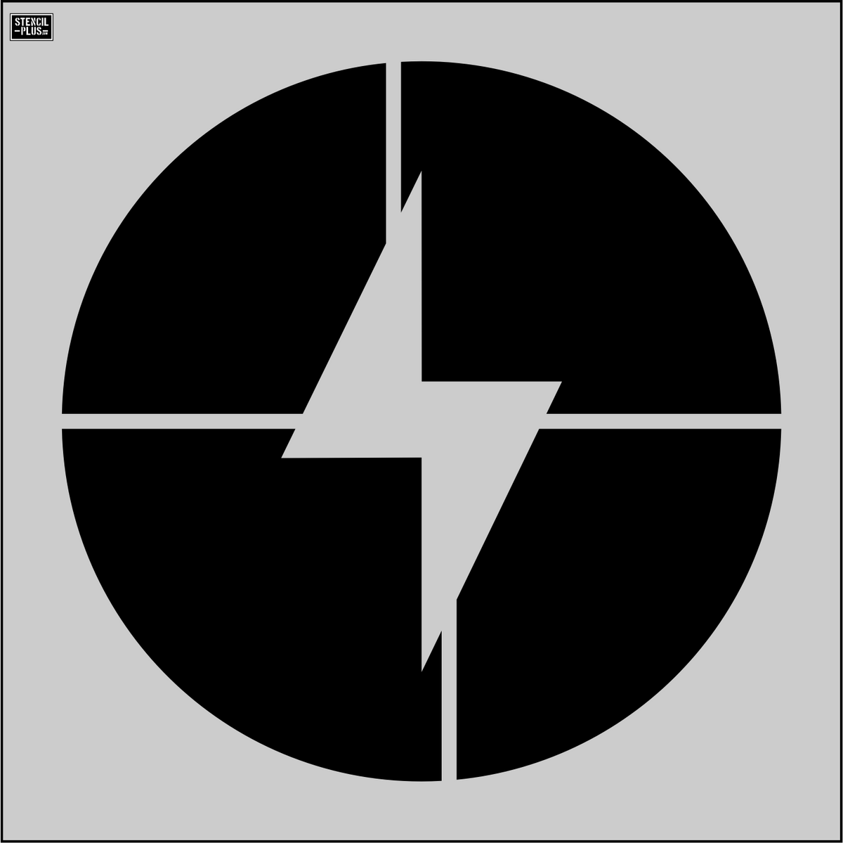 Circle K EV Charging Bolt Pavement Marking Stencil — Stencil Plus