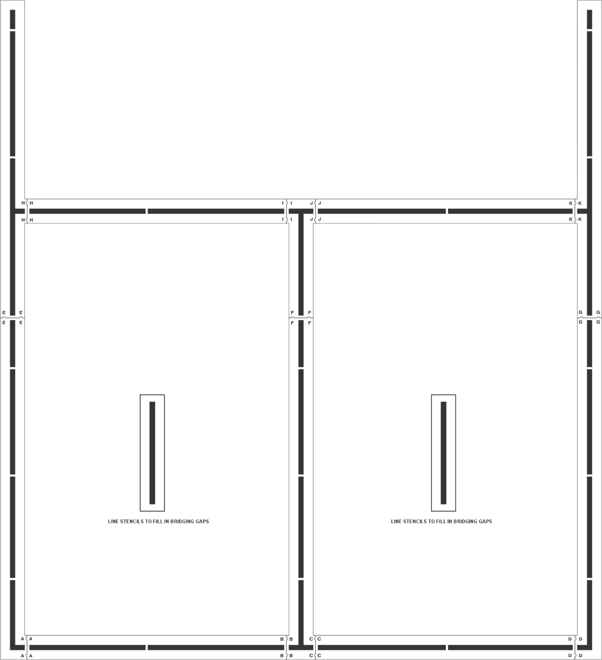 Complete Basketball Court 12' x 25' Basketball Court Kit w/ 19' 9" 3 pt ...