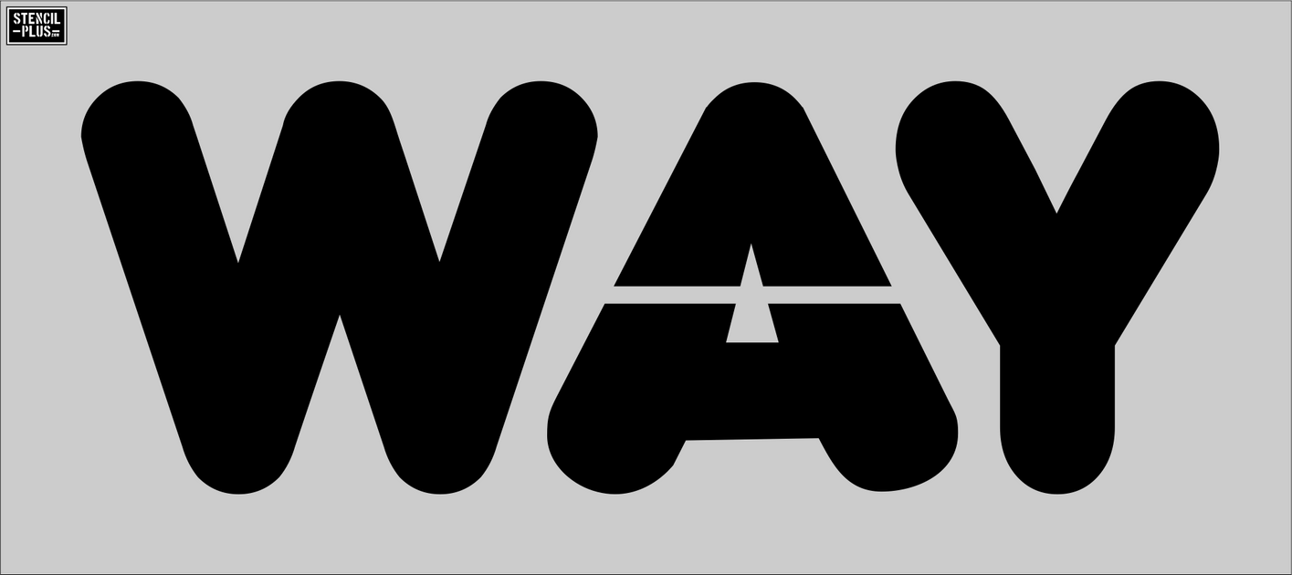 Dunkin Donuts-24" WAY Pavement Marking Stencil — Stencil Plus