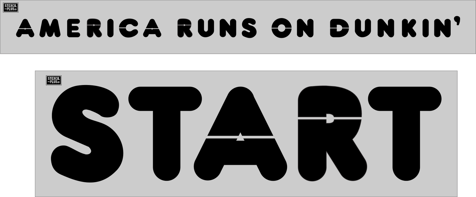 Dunkin Donuts-AMERICA RUNS ON DUNKIN Pavement Marking Stencil — Stencil ...