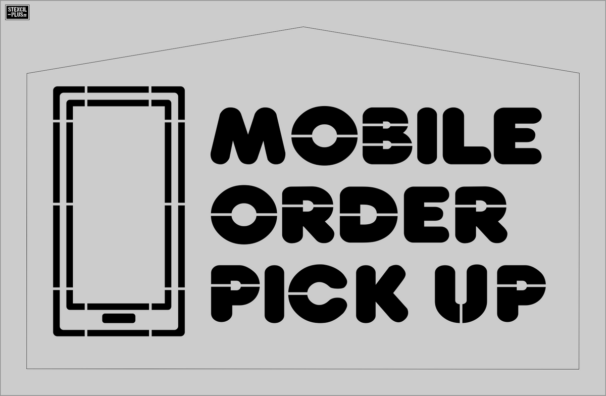 Dunkin Donuts-52" MOBILE ORDER PICK UP w/ BACKGROUND Pavement Marking ...