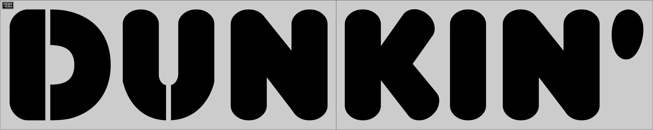 Dunkin Donuts-36" DUNKIN' Pavement Marking Stencil — Stencil Plus