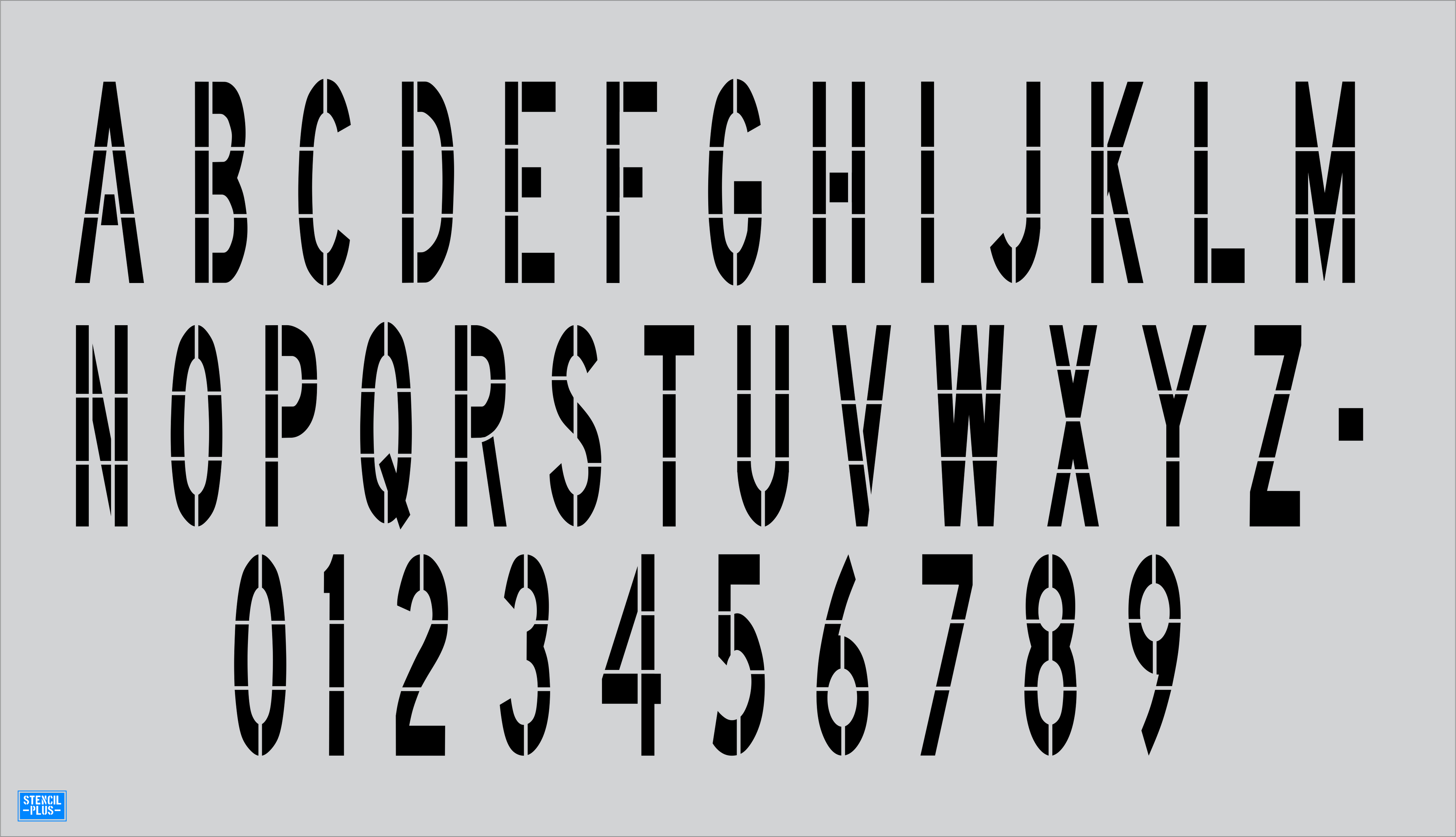 96" x 16" DOT Individual Alphabet /Number Stencil Parking Lot/Pavement ...
