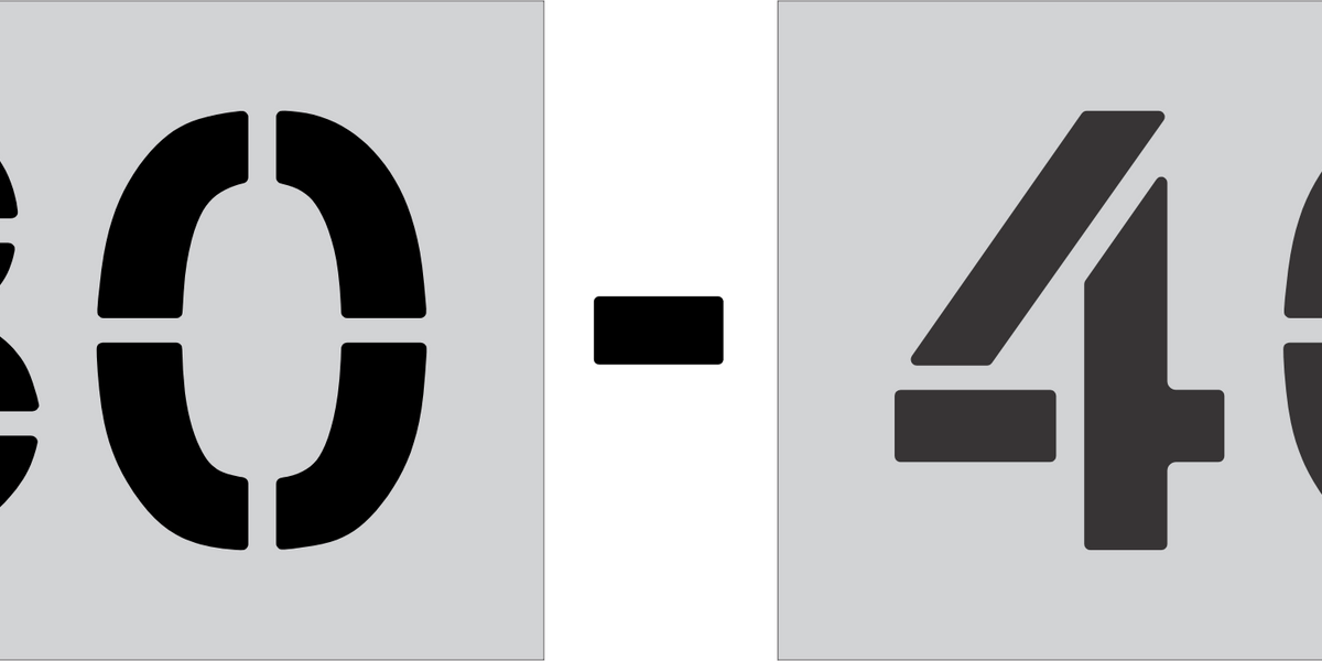 10" Double Digit Extension Number Kit 30-40/Number Kit — Stencil Plus