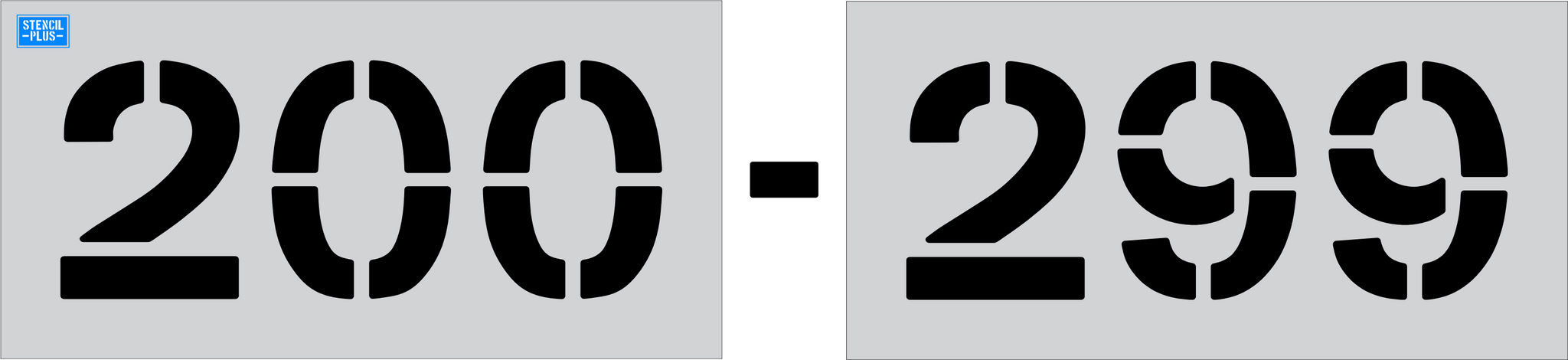 18" Double Digit and Triple Digit Number Kits — Stencil Plus