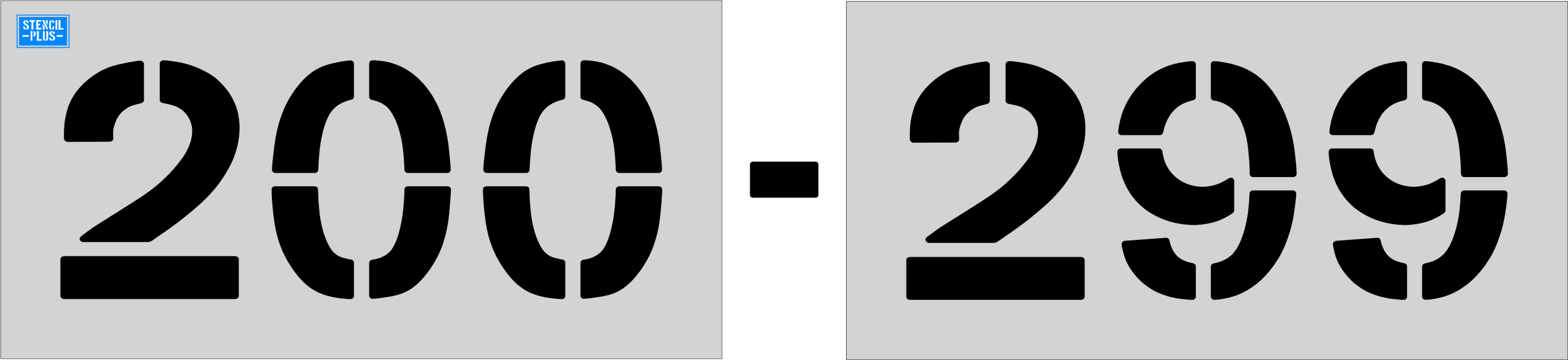 6" Triple Digit Number Kit 200-299/Number Kit — Stencil Plus