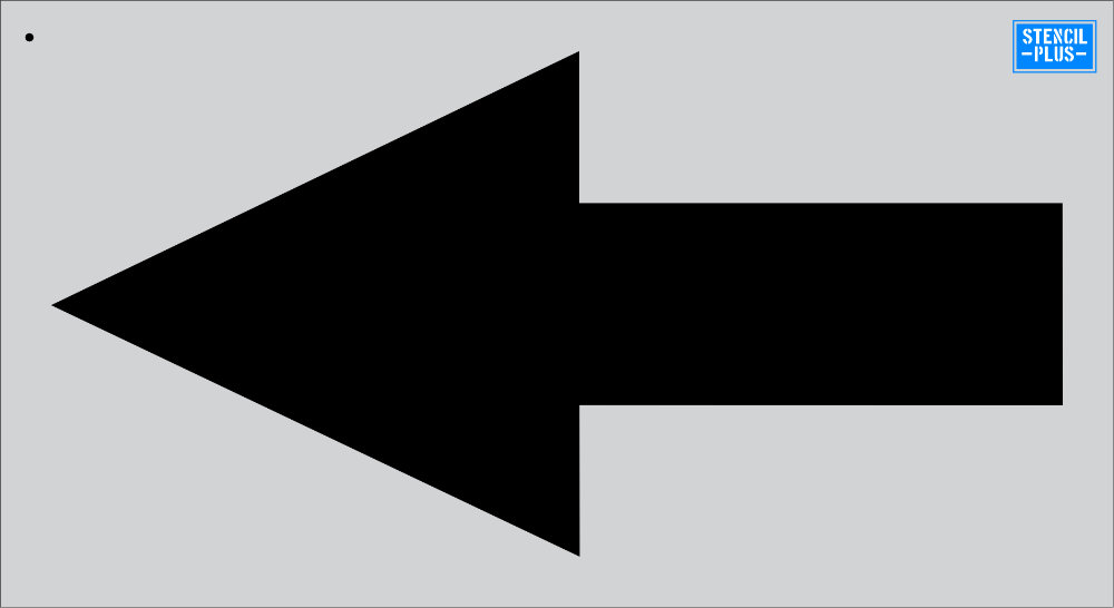 60" Bridgeless Straight Arrowhead Stencil — Stencil Plus
