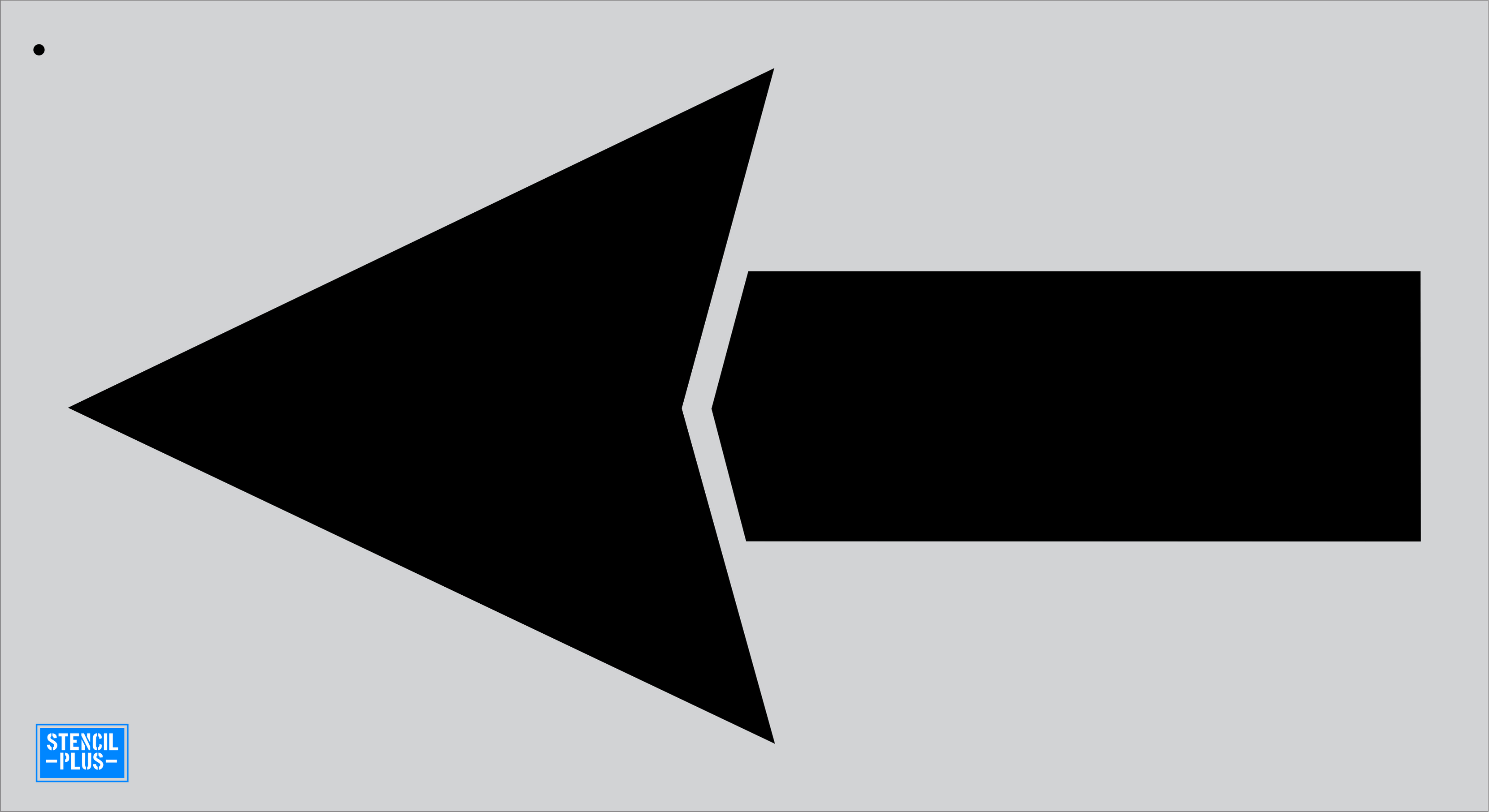 60" Straight Arrow Stencil- Parking Lot/ Pavement Marking — Stencil Plus