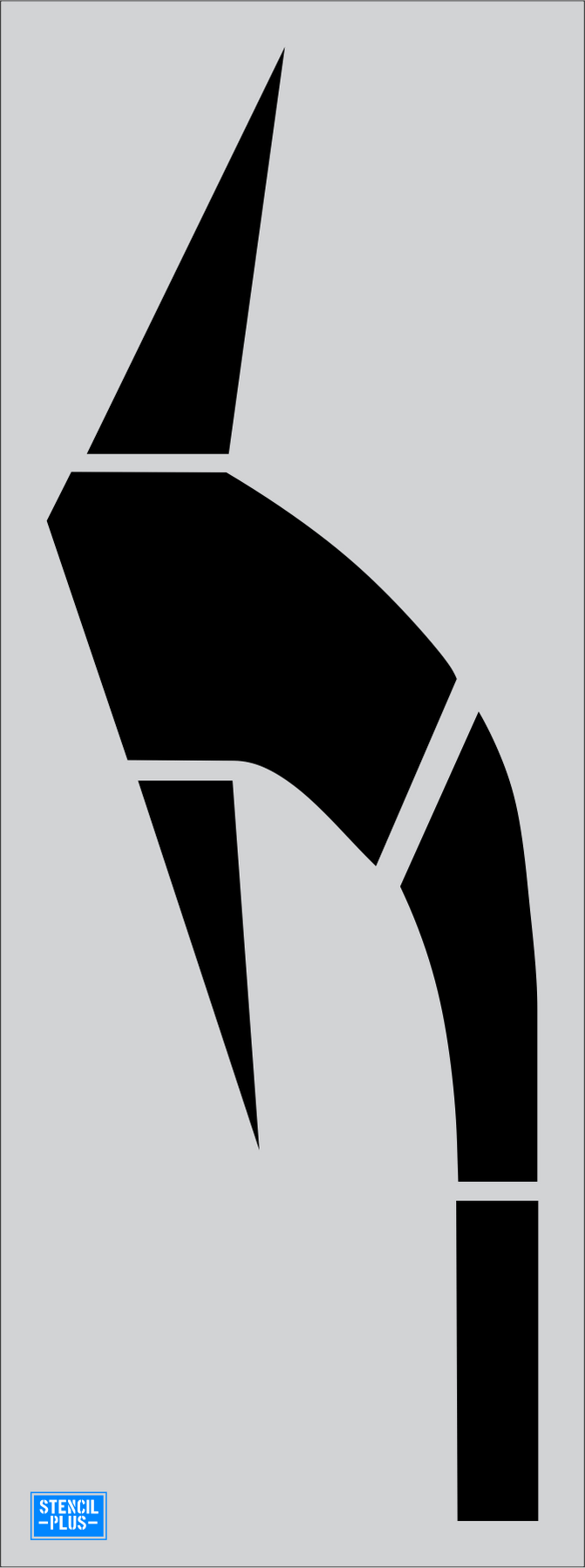 96" FHWA/DOT Elongated Turn Arrow Stencil Parking Lot/Pavement Marking ...