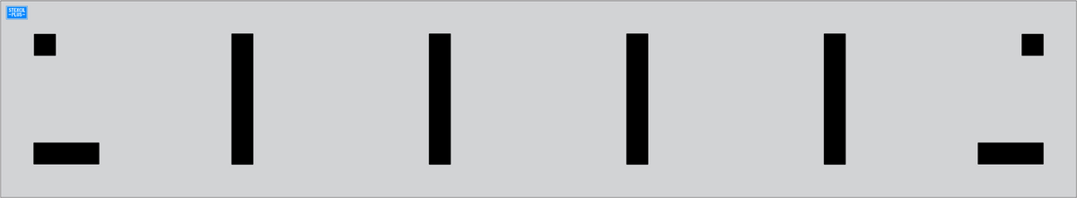 5 Yard One Piece Hash Mark Track & Field Athletic Marking Stencil ...