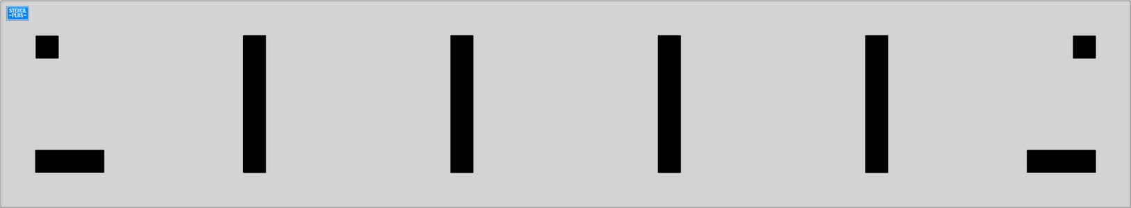 5 Yard One Piece Hash Mark Track & Field Athletic Marking Stencil ...