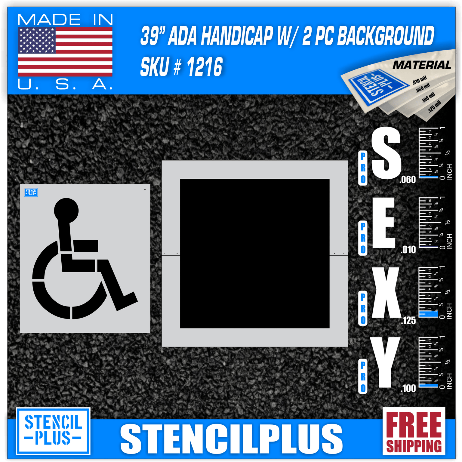 DOT/State Handicap Stencils — Stencil Plus