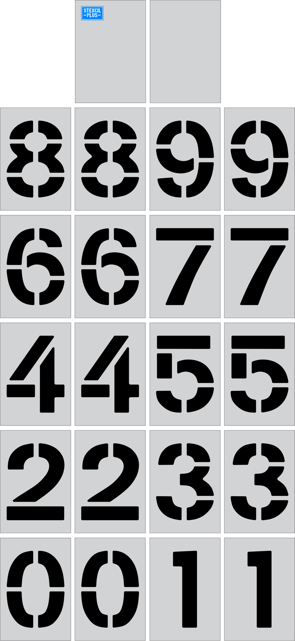 24 X 16 Number Stencil Kits Parking Lot Pavement Marking Stencil Plus 24 X 16 Number Stencil Kits Parking Lot Pavement Marking Stencil Plus