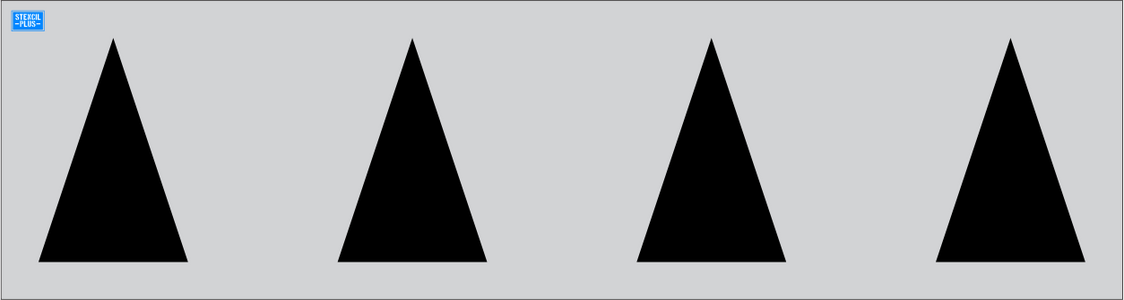 18" Shark Teeth Yield Arrow Pavement Marking Stencils — Stencil Plus