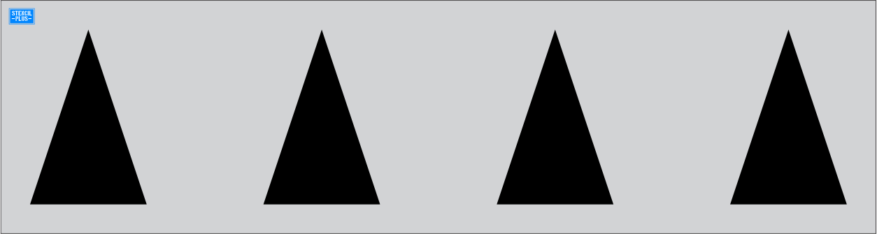 18" Shark Teeth Yield Arrow Pavement Marking Stencils — Stencil Plus