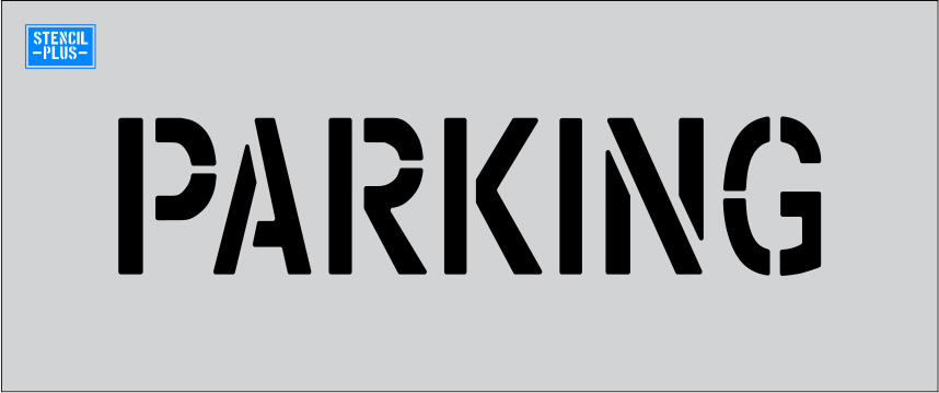 4" Parking Stencil/Pavement Marking/Word Stencil — Stencil Plus