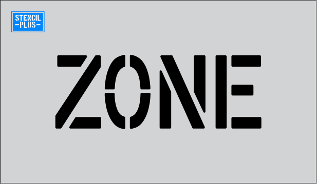 4" Zone Stencil/Pavement Marking/Word Stencil — Stencil Plus