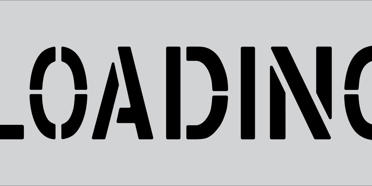 6" Loading Stencil/Pavement Marking/Word Stencil — Stencil Plus