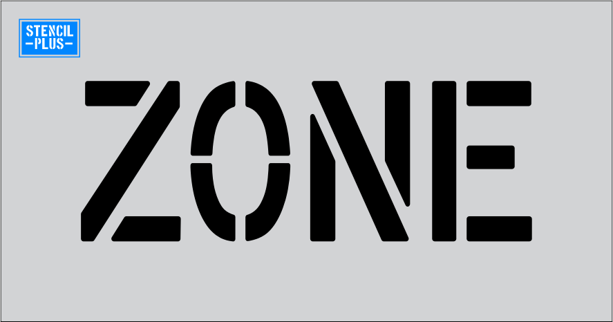 6" Zone Stencil/Pavement Marking — Stencil Plus