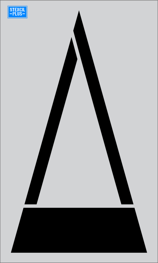 6' Yield Ahead Triangle Stencil Pavement Marking Stencil — Stencil Plus