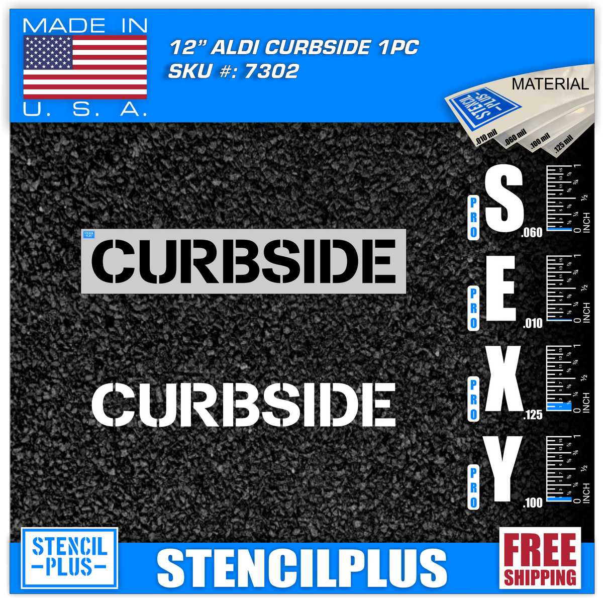 Aldi 12" Curbside — Stencil Plus