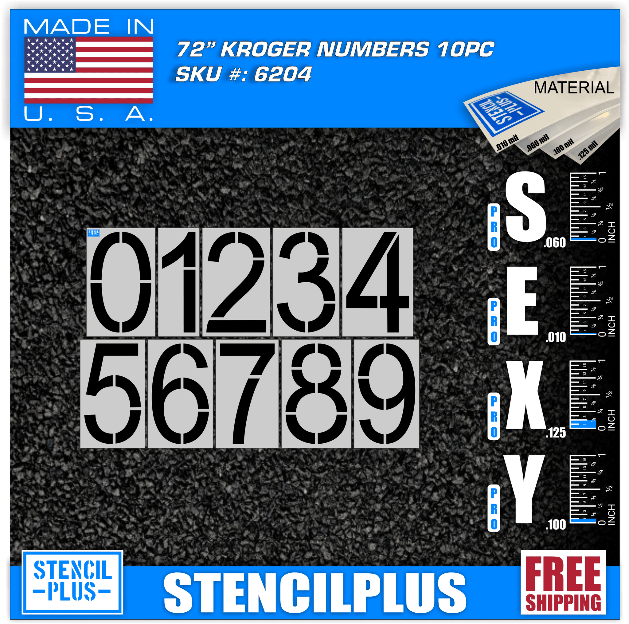 Kroger grocery store pavement marking stencil — Stencil Plus