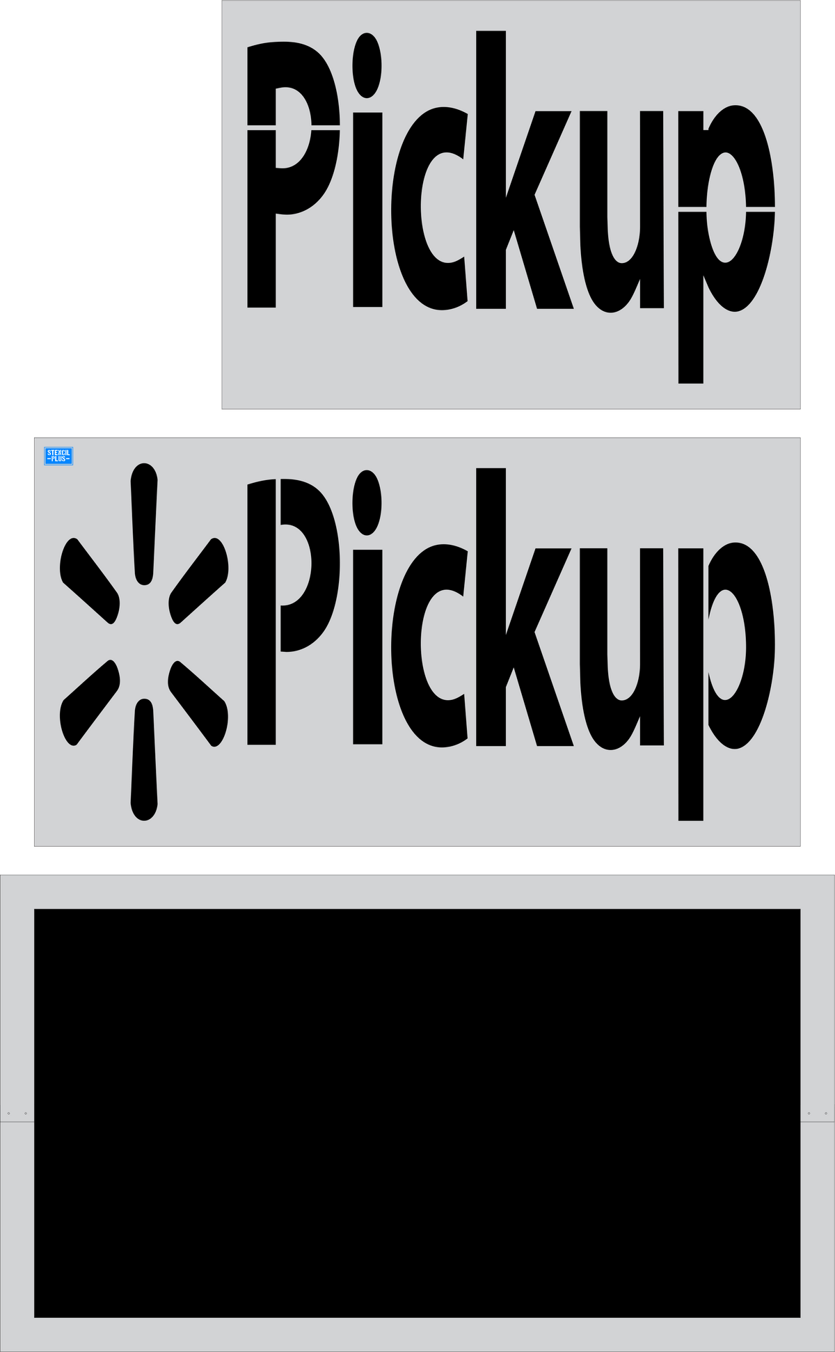 Walmart 3.5' x 7' Pickup 3 pc Stencil Kit/Pavement Marking/ Parking Lot ...