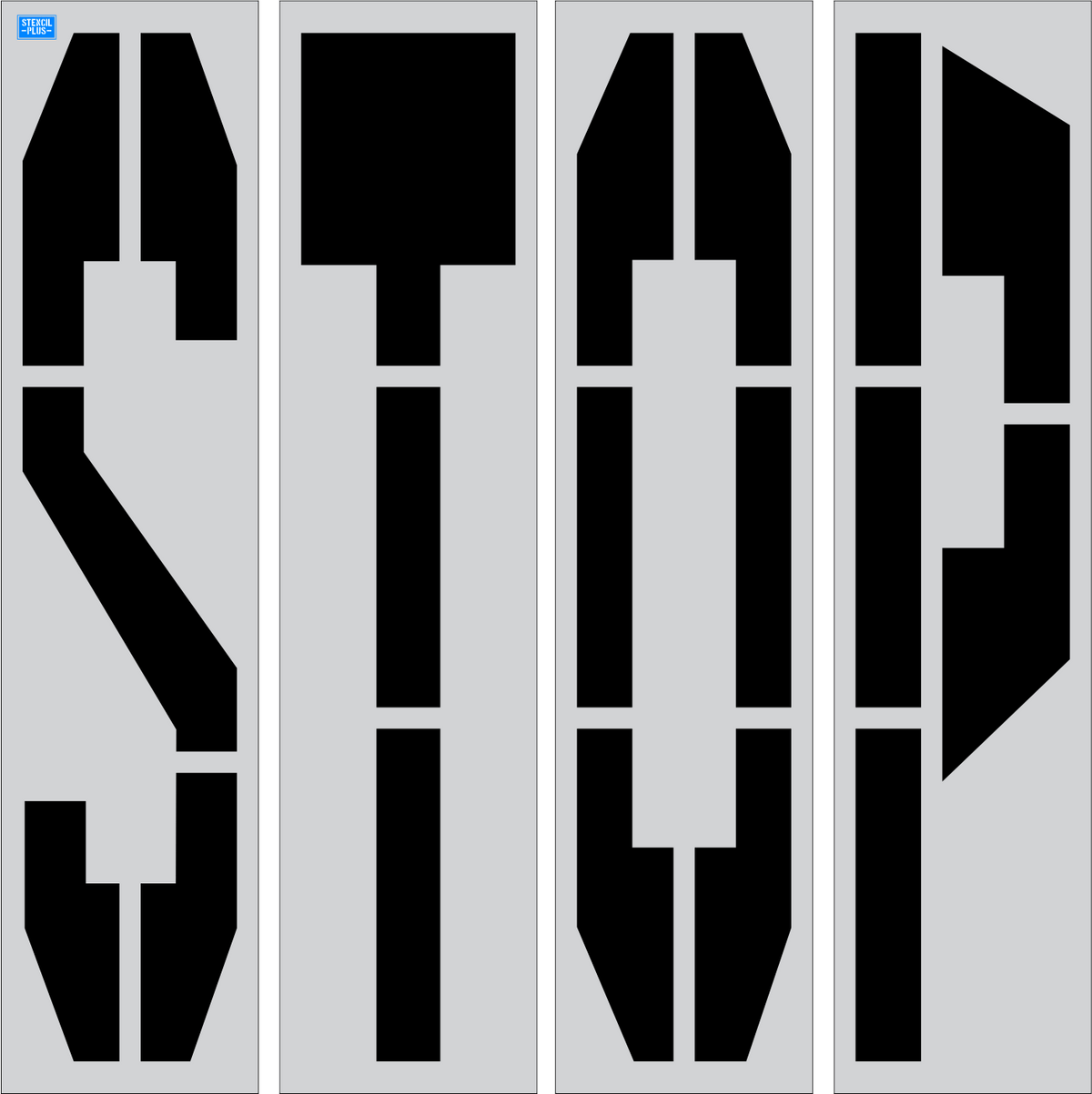 Walmart 96" STOP Block Font Stencil/Pavement Marking/ Parking Lot ...