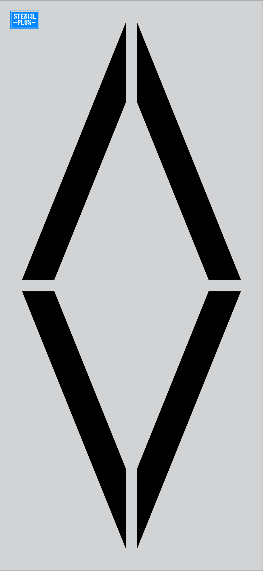 72" Bike Lane Diamond Stencil Parking Lot/ Pavement Marking — Stencil Plus