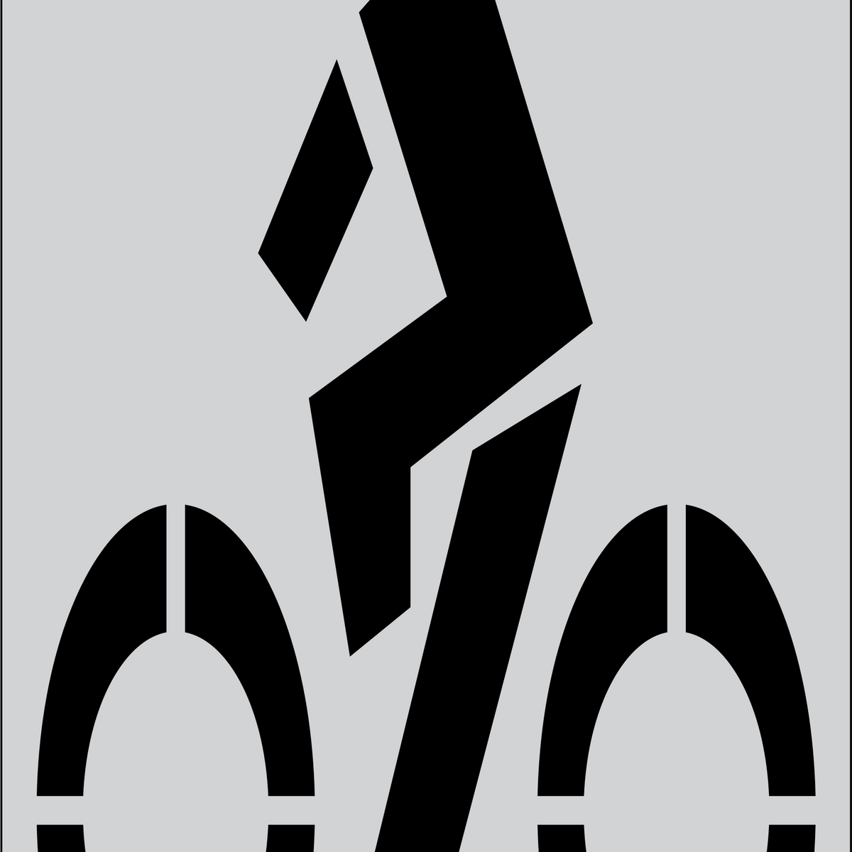 78" Bike Lane Symbol Stencil Parking Lot/ Pavement Marking — Stencil Plus