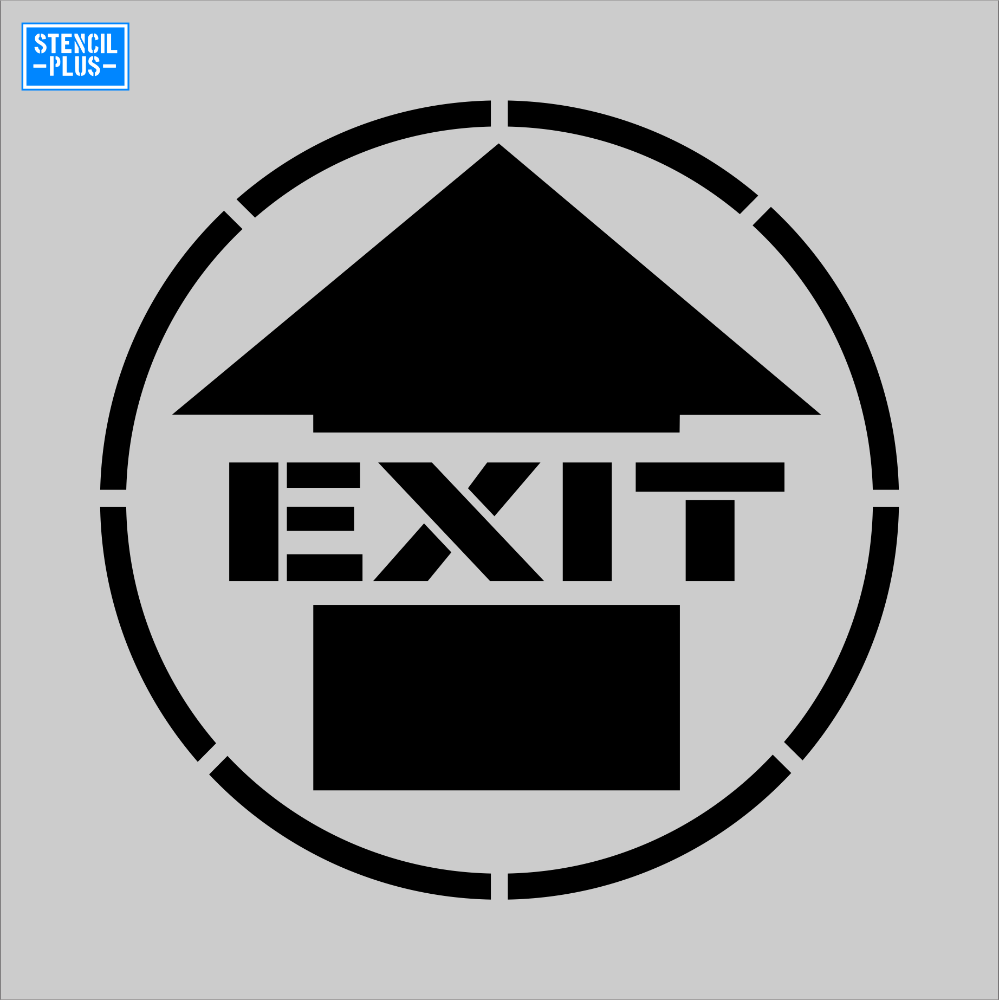 EXIT Arrow Symbol Safety Stencil Warehouse Industrial Stencil — Stencil ...