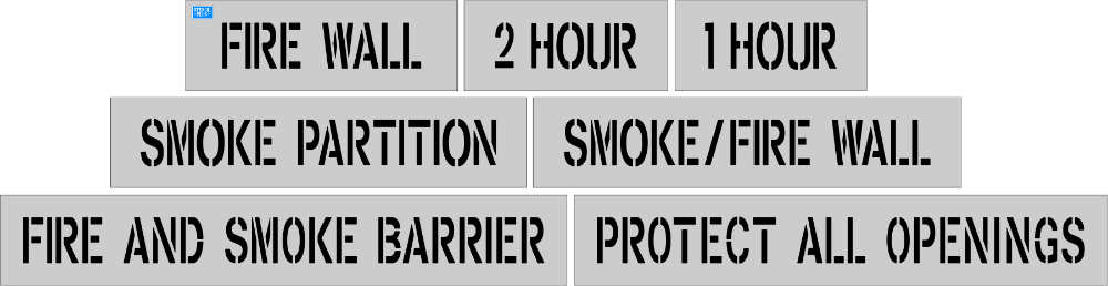 Fire Wall Stencil Kit Warehouse Industrial Safety OSHA Stencil ...