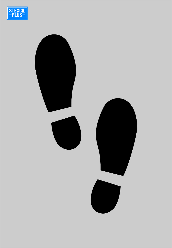Footprints#3 Floor Warehouse Industrial Safety OSHA Stencil — Stencil Plus