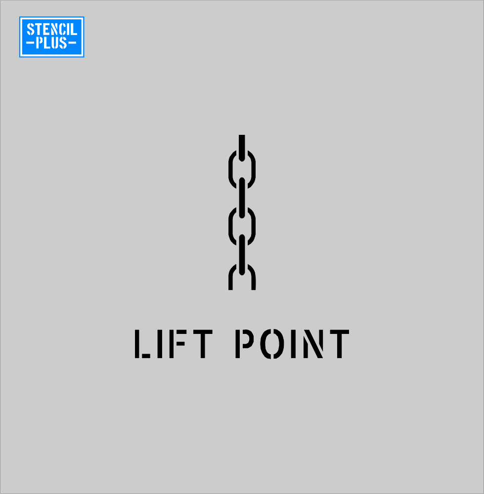 Lift Point Symbol Warehouse Industrial Safety Shipping Dept. Stencil ...