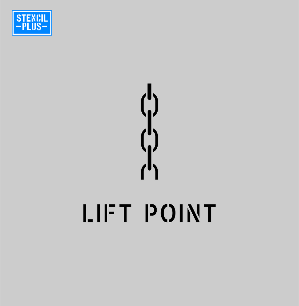 Lift Point Symbol Warehouse Industrial Safety Shipping Dept. Stencil ...