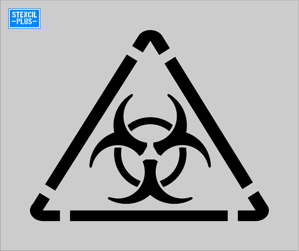 RADIOACTIVE Symbol Warehouse Industrial Safety OSHA Stencil — Stencil Plus