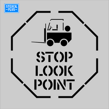 STOP LOOK POINT with Forklift Symbol/Warehouse/Industrial/Safety/OSHA ...