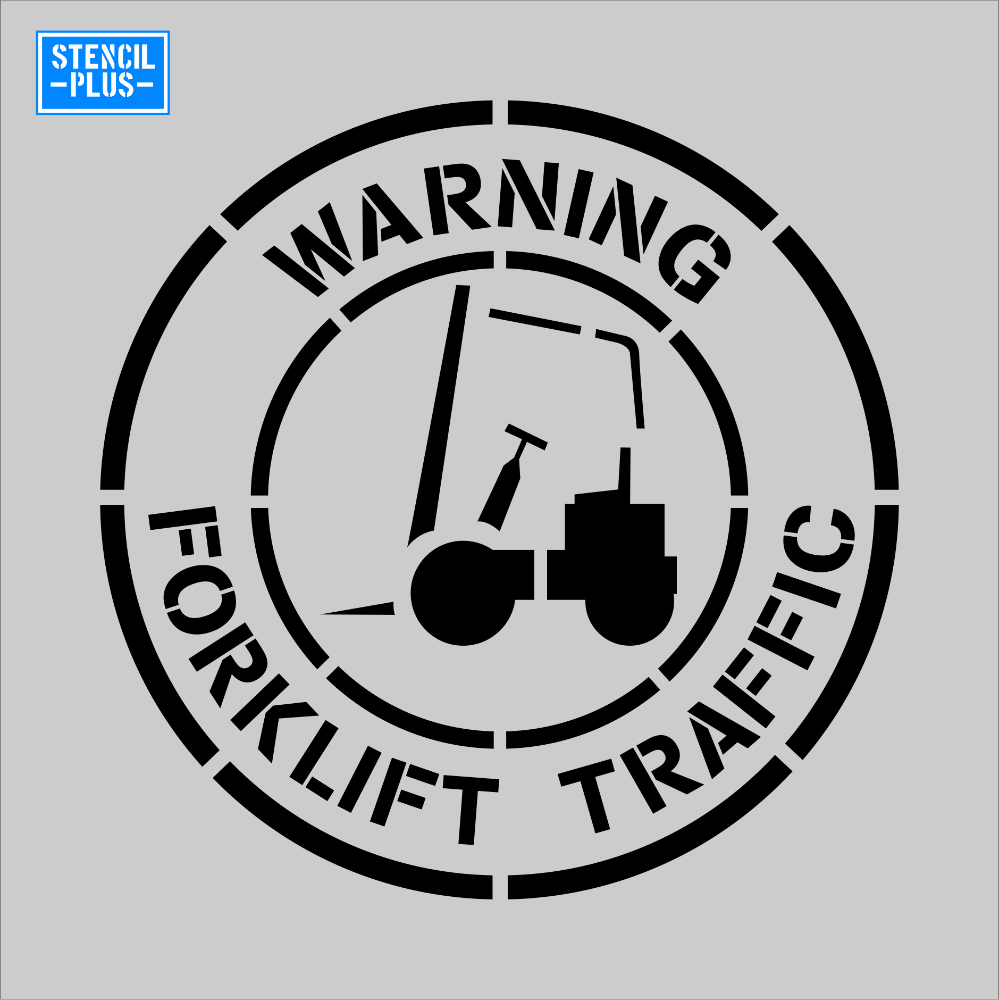 Warning Forklift Traffic Stencil/ Warehouse/ Industrial Stencil ...