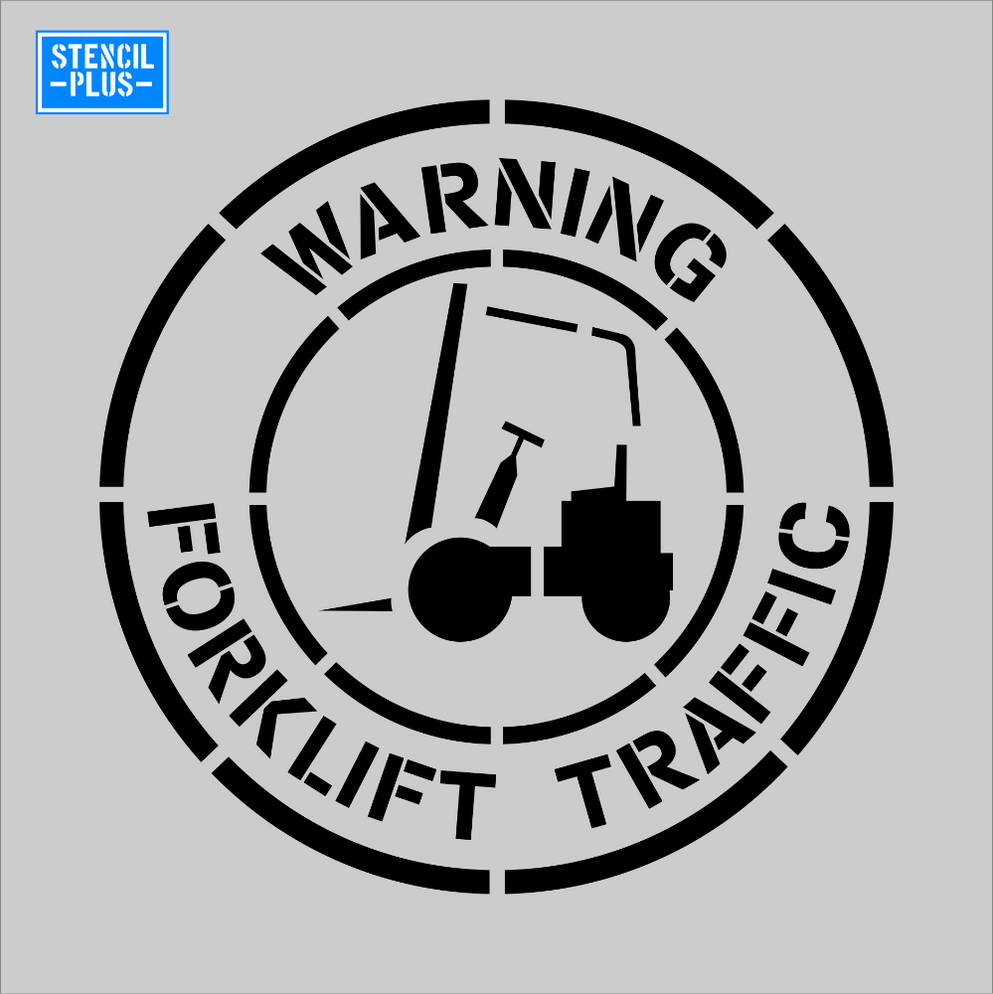 Warning Forklift Traffic Stencil/ Warehouse/ Industrial Stencil ...