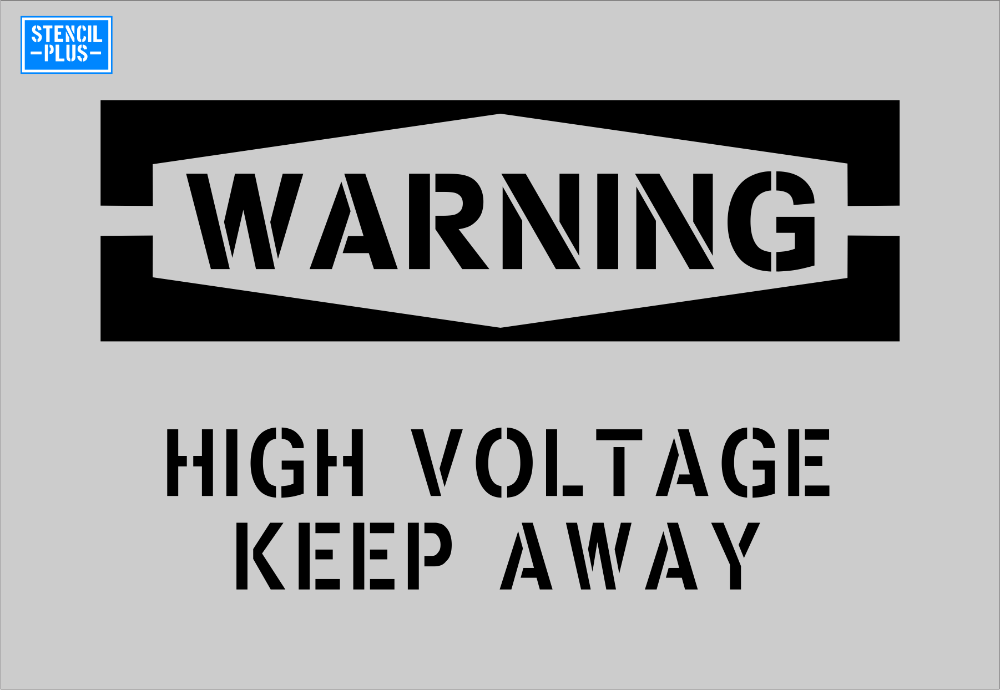 Warning High Voltage Keep Away Stencil/Warehouse/Industrial/Safety/OSHA ...
