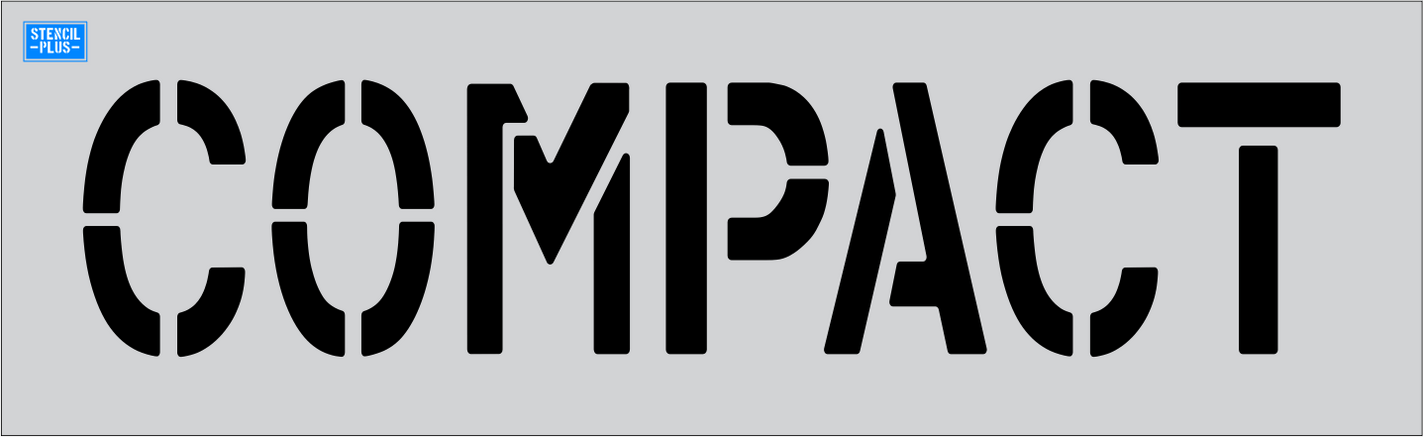 10" Compact/Word Stencil/Pavement Marking — Stencil Plus