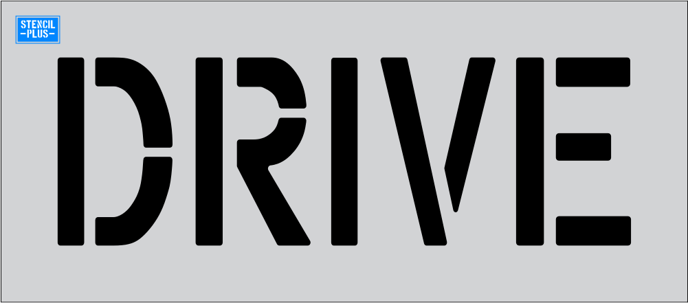 10" Drive/Word Stencil/Pavement Marking — Stencil Plus