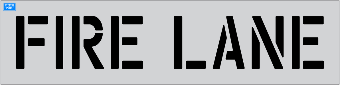 10" FIRE LANE/Word Stencil/Pavement Marking — Stencil Plus
