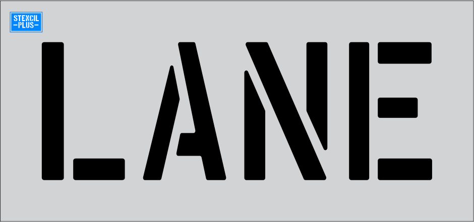 10" Lane/Word Stencil/Pavement Marking — Stencil Plus