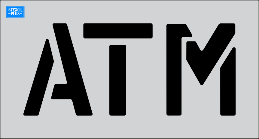 12" ATM /Word Stencil/Pavement Marking — Stencil Plus