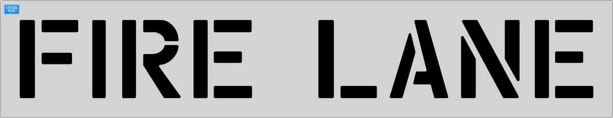 12" Fire Lane/Word Stencil/Pavement Marking — Stencil Plus
