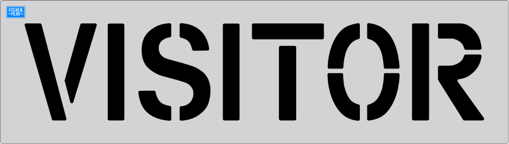 12" Visitor/Word Stencil/Pavement Marking — Stencil Plus