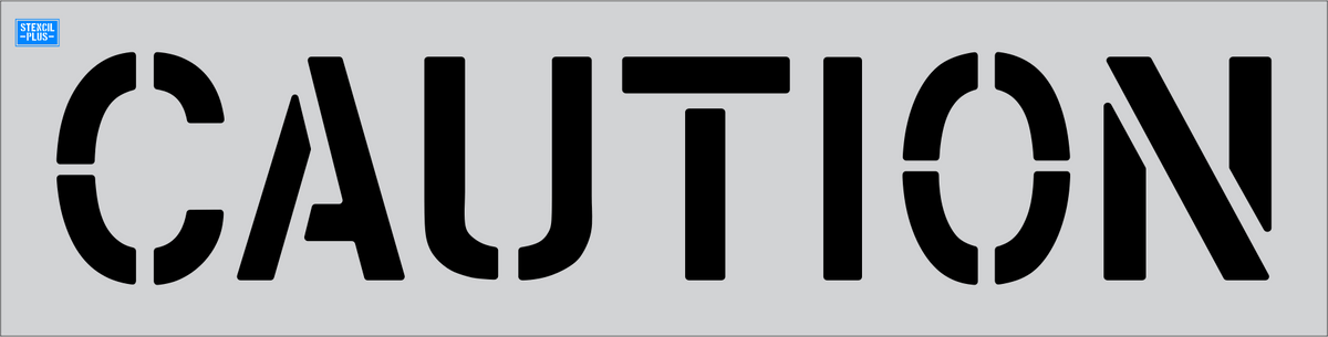 12" Caution/Word Stencil/Pavement Marking — Stencil Plus